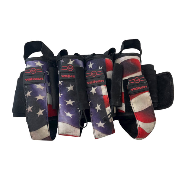 Valken 4+3 Strapped Pack - Fate/American Flag - Mazens Paintball